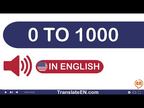 Numbers 0 To 1000 In English Words