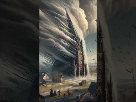 Church SHANKED by its Own SPIRE! #shorts #history #arts #church #wind #storm #religion #spire #town