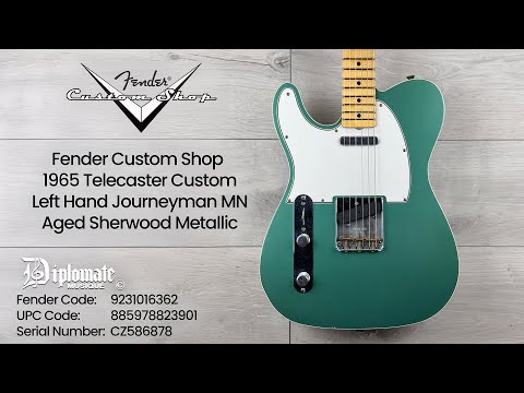 Fender Custom Shop 1965 Telecaster Custom Left Hand Journeyman MN, Aged Sherwood Metallic 9231016362