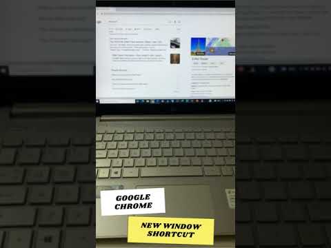 How to open new window in google chrome with keyboard shortcut?