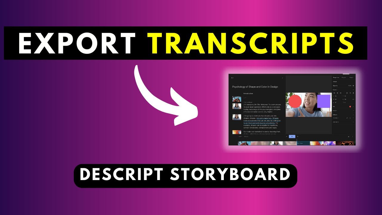How to Export Transcript from Descript Storyboard