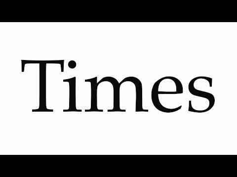 How to Pronounce Times