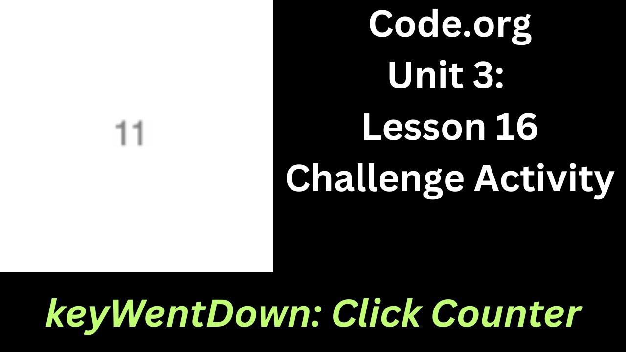 Code org Lesson 16 Challenge - Responding to a Single Click