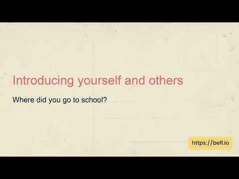 English conversation topic | Where did you go to school?