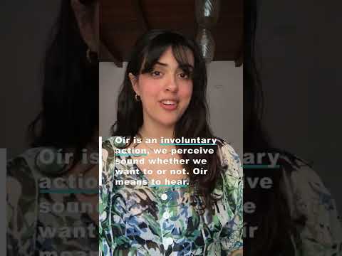 Spanish verbs: OÍR vs. ESCUCHAR