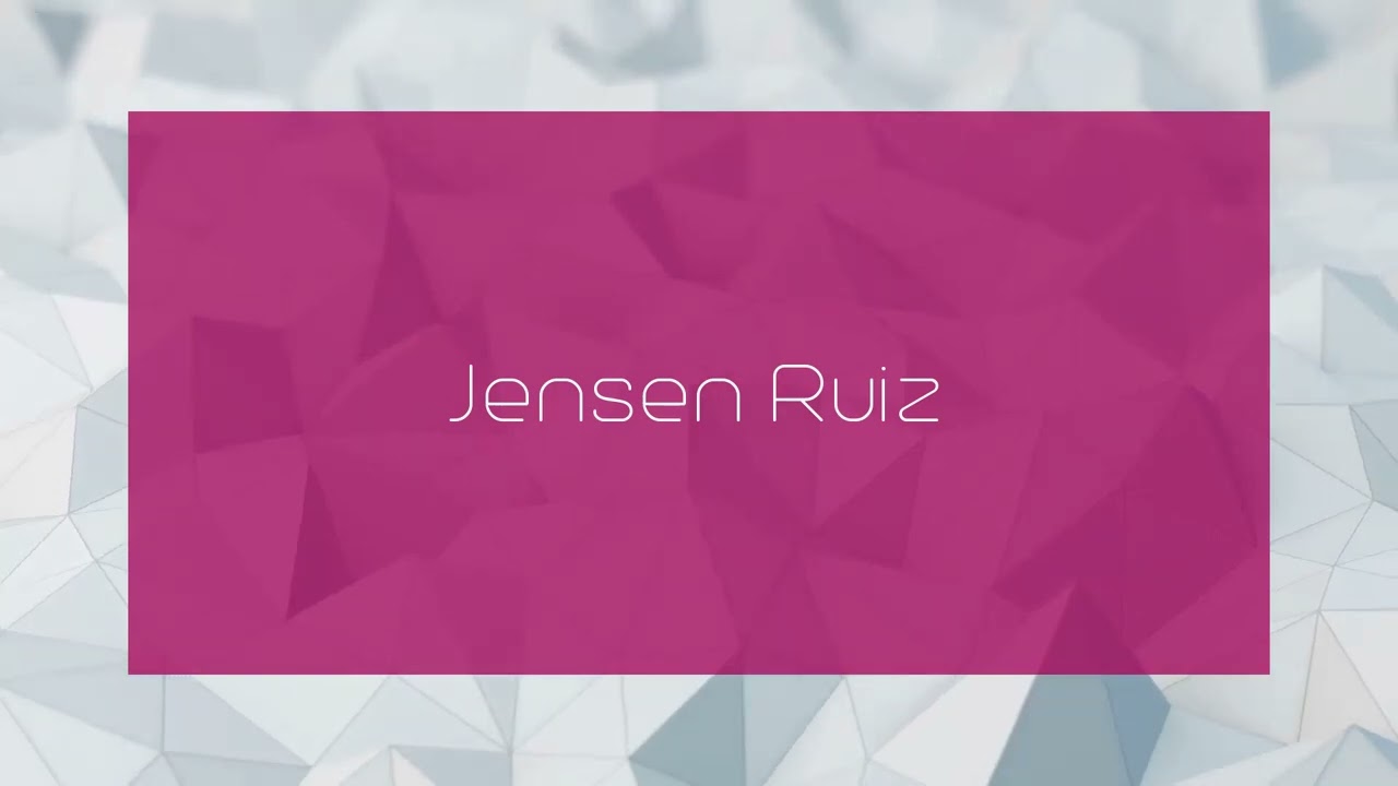 Jensen Ruiz - appearance