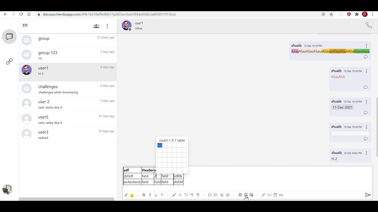 Rich text editor - dynamic table - javascript, angular