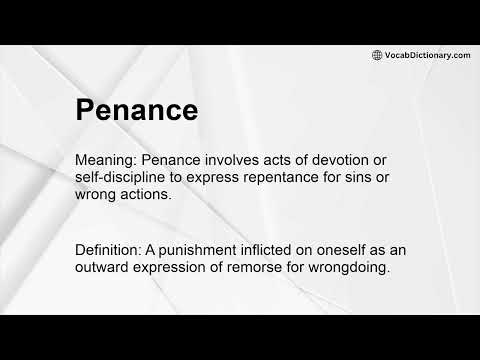 Penance Meaning