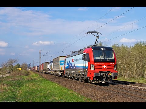Güterzüge im Blockabstand / Rheinbahn - Crossrail, SBB Cargo International, BLS uvm. bei Waghäusel