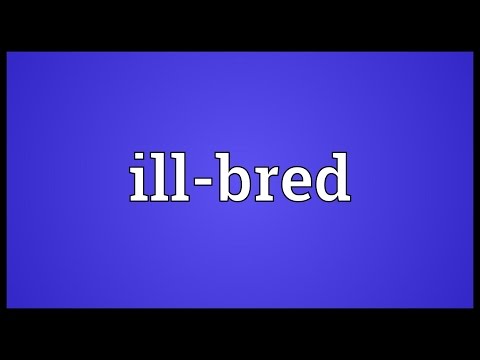 Ill-bred Meaning