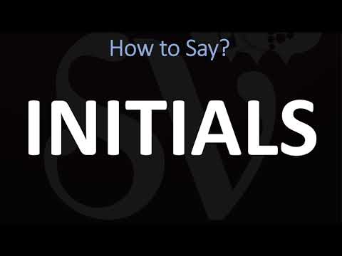 How to Pronounce Initials? (CORRECTLY)