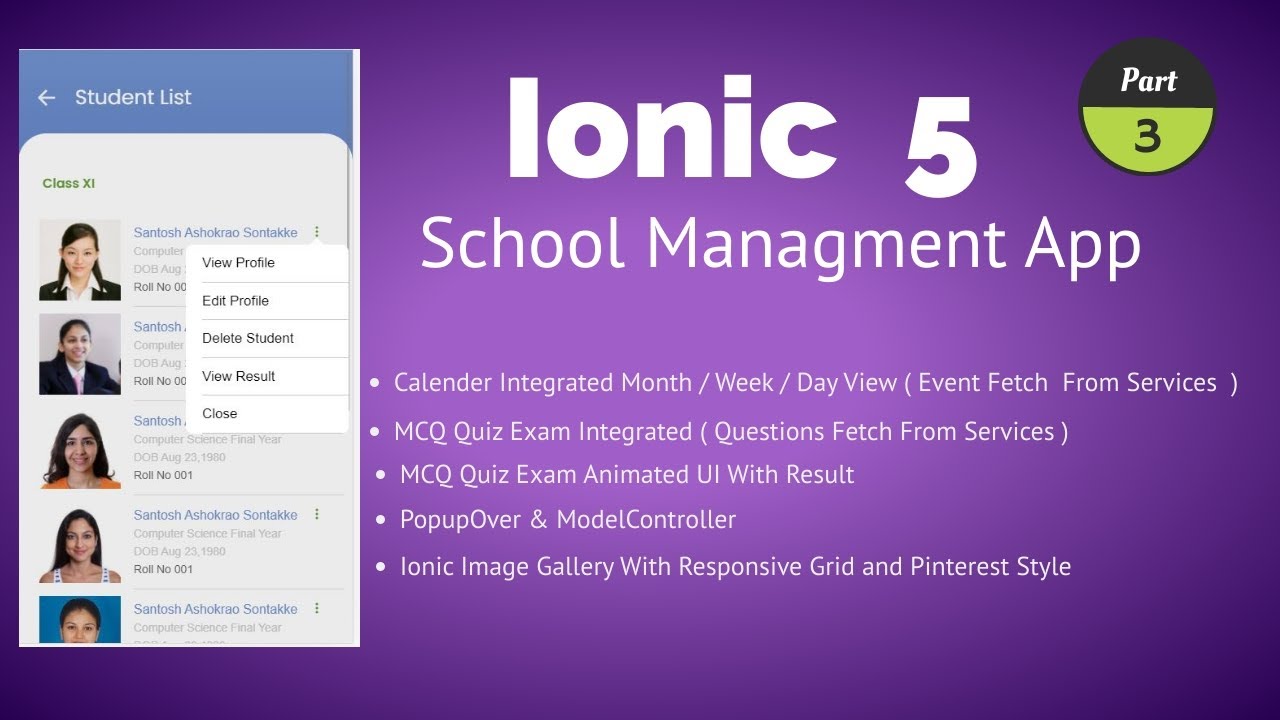 Ionic 7 school Managment App