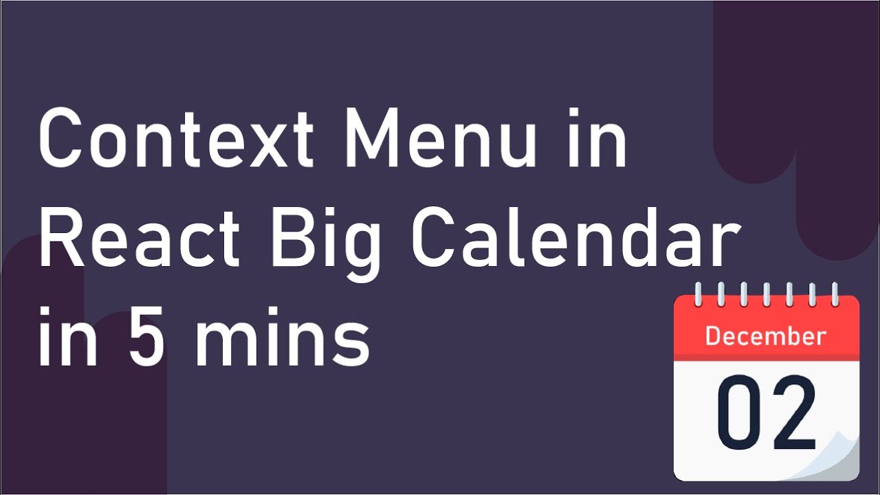 Add a Context Menu in React Big Calendar in 10 minutes