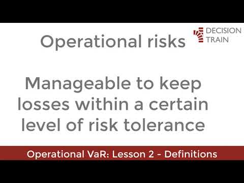 LESSON 2: WHAT DOES OPERATIONAL RISK CONSIST OF?