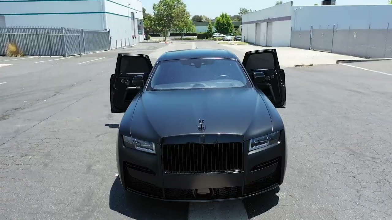 Rolls Royce Ghost in Stealth Wrap with Chrome Delete