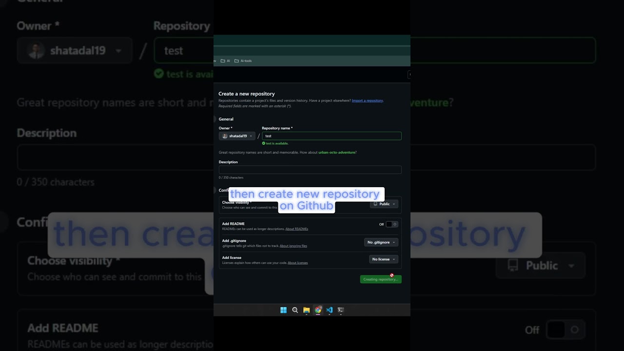 Upload Project from VS Code to GitHub in 30 Seconds 🚀 | GitHub Quick Tutorial #coding #shorts