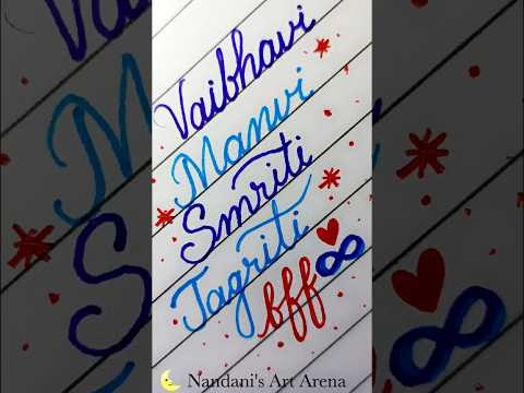 Vaibhavi Manvi Smriti Jagriti Name Art #shorts #ytshorts