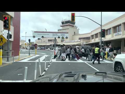 Driving through Burbank Airport
