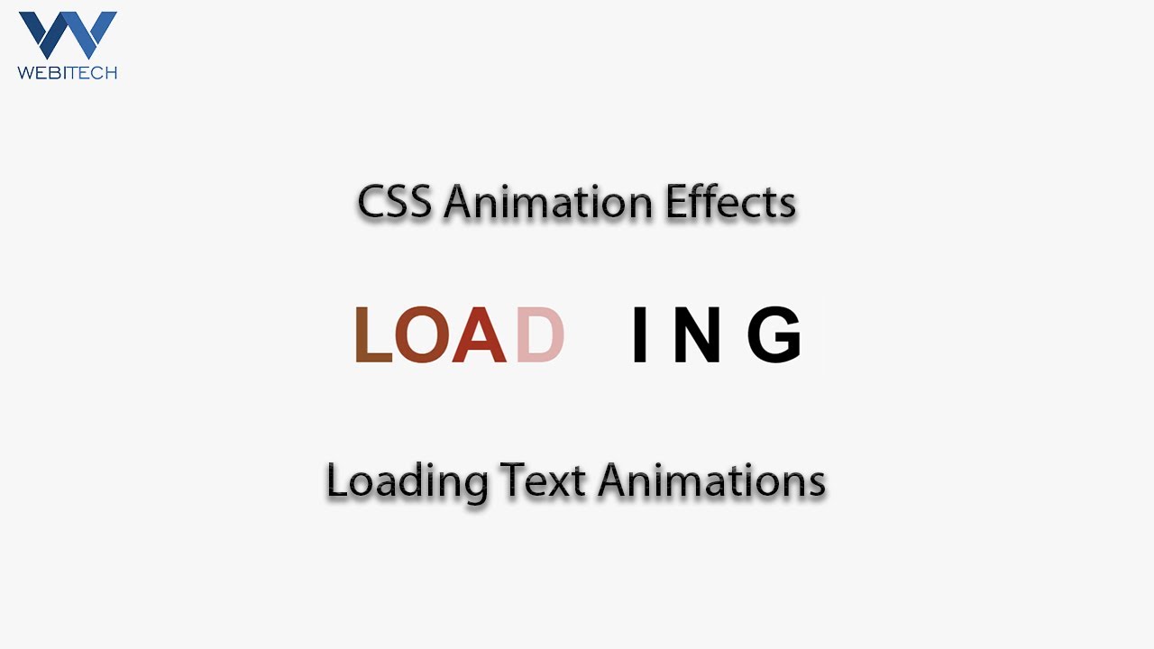 Loading Text Animation Using CSS | CSS Animation Effects | Pure CSS Tutorials