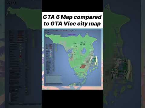 Gta 6 map vs gta vice city map #gta6 #gtavicecity #gta #meme
