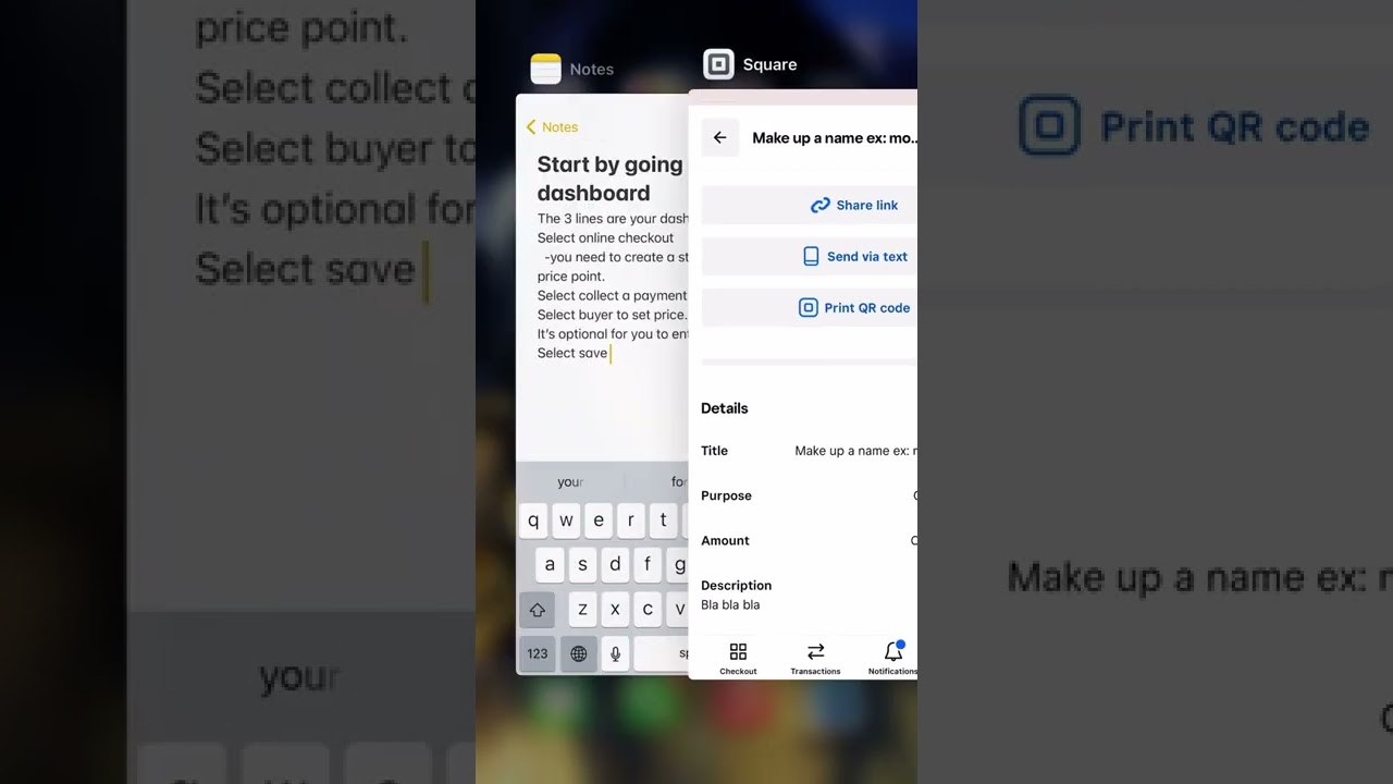 How to create a QR code in square