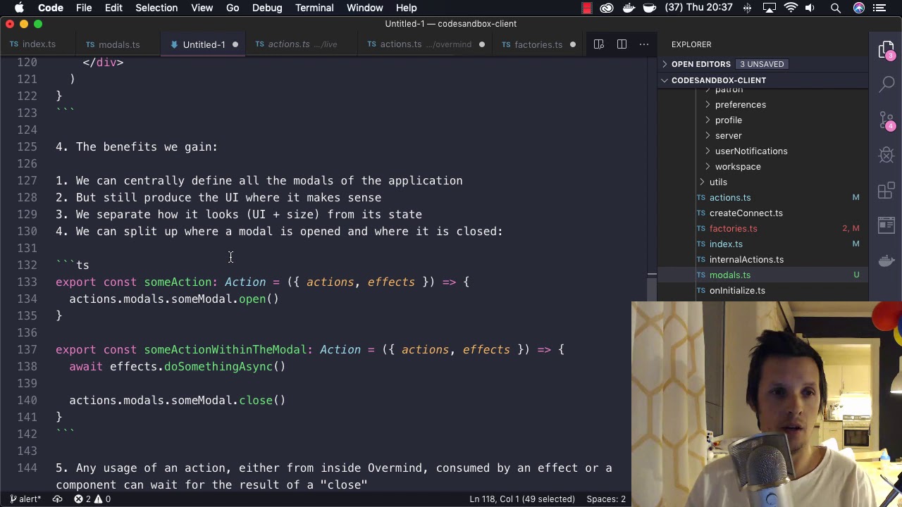 Codesandbox - Modals round 2