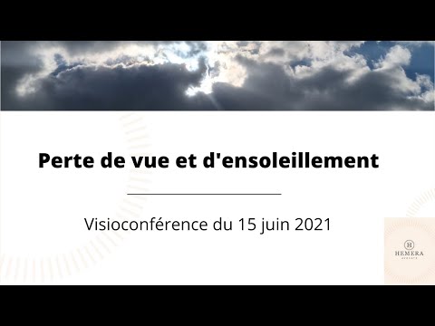 Conflits de voisinage, Partie 3: Vue et ensoleillement, Conférence du 15 juin 2021