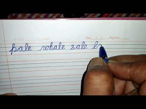 Part-12 Cursive Handwriting, Words ending with -ale.