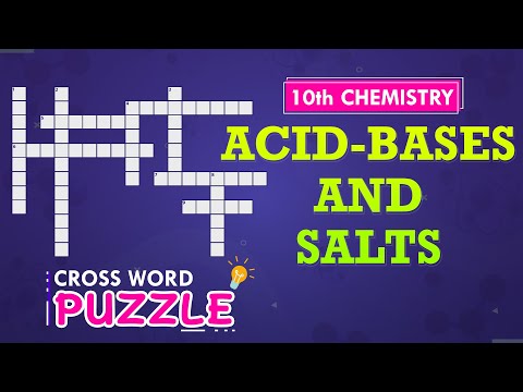 Acid Bases class 10 cbse | Chemistry crossword puzzle | ncert class 10th | gradebooster