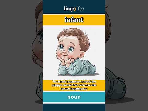 🇬🇧 Infant Meaning : Flash Card : Learn English Vocabulary