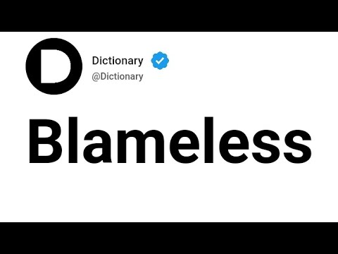 Blameless Meaning In English