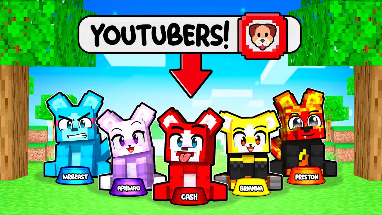 Cash Has YouTuber Pets in Minecraft!