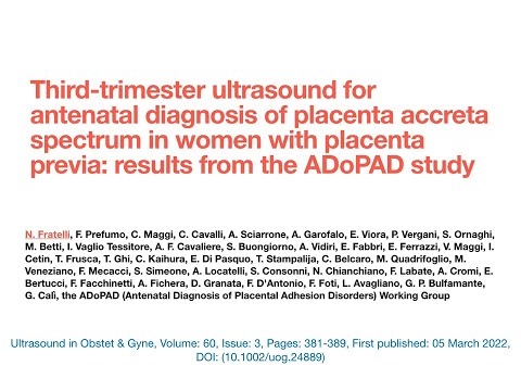 UOGJournal videoclip: pregnancies at low risk of placenta accreta spectrum in high-risk women