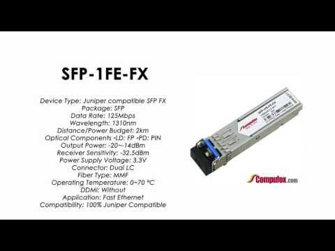 SFP-1FE-FX | Juniper Compatible SFP Fast Ethernet 100BASE-FX 1310nm 2km