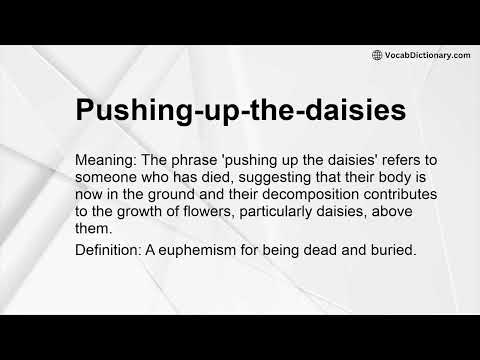 Pushing-up-the-daisies Meaning