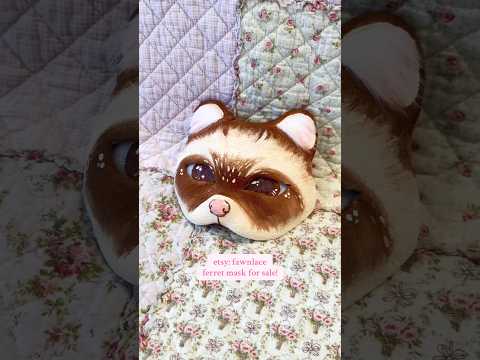 ferret mask for sale! #animalmask #therianthropy #therian #furry #theriangear #ferret #catmask