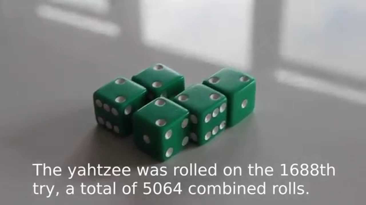 yahtzee in 5064 rolls