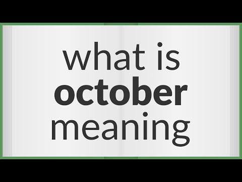 October | meaning of October