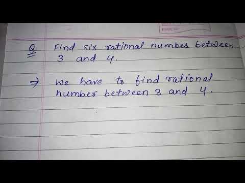 How to find 6 rational numbers between 3 and 4 easy method