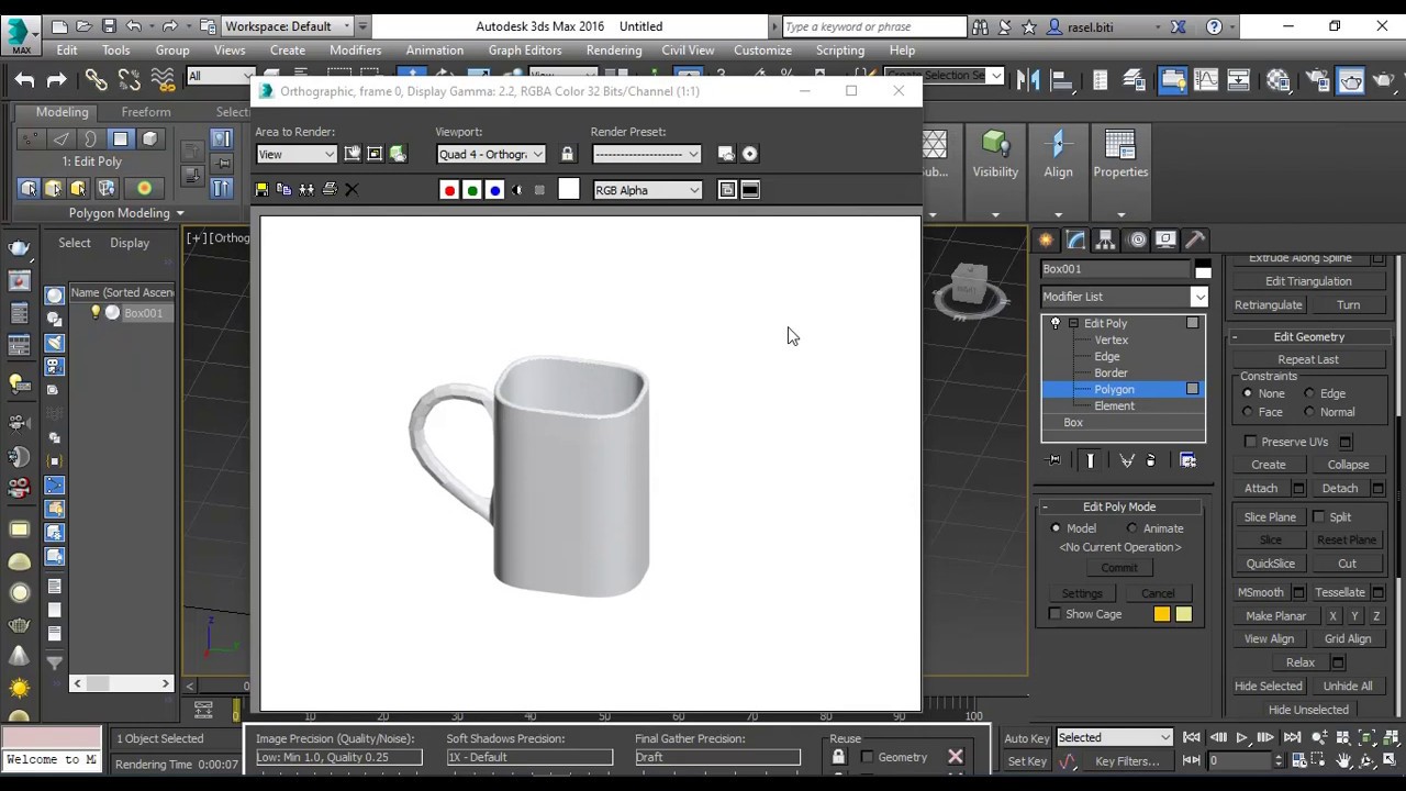 Mastering Editable Poly | Making Mug from a box Using Editable poly | 3ds Max