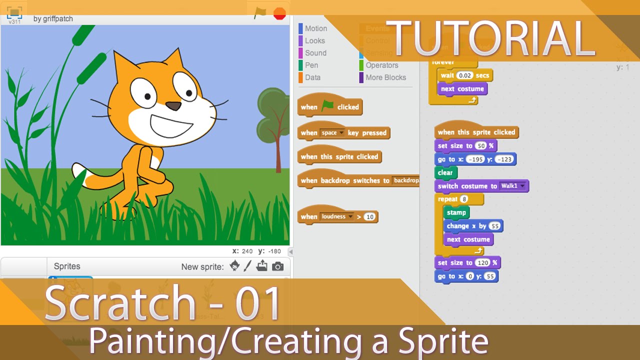 Scratch - Tutorial 01 - Painting a Sprite