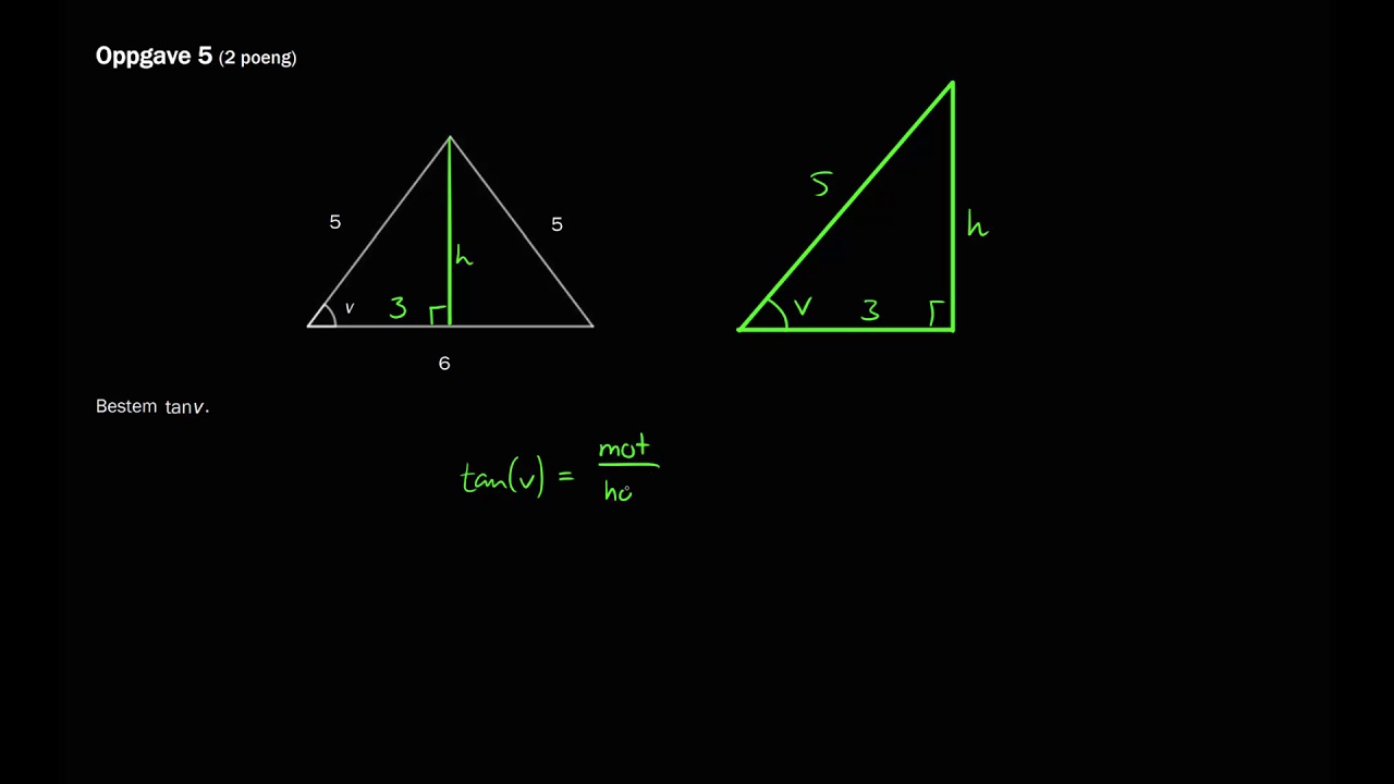 5 - Trigonometri, tangens til vinkel | UDL.no