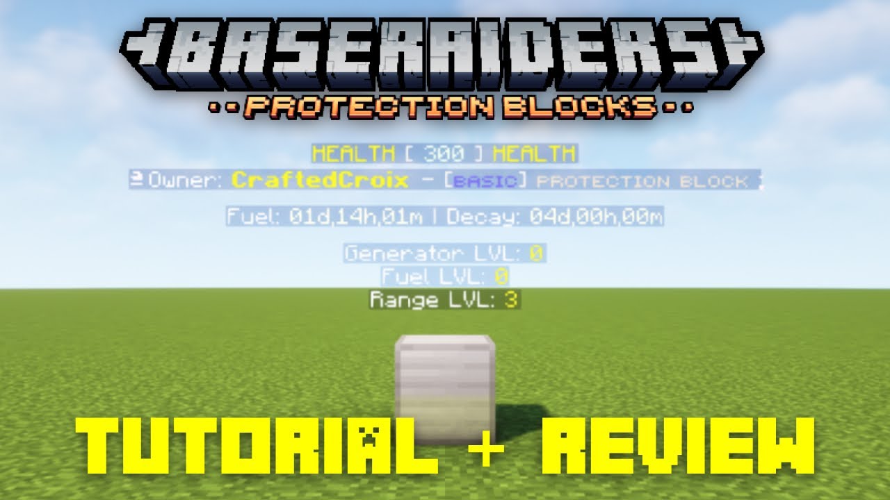 Add Protection Blocks to your Minecraft Server with the BaseRaiders Plugin! Tutorial + Review