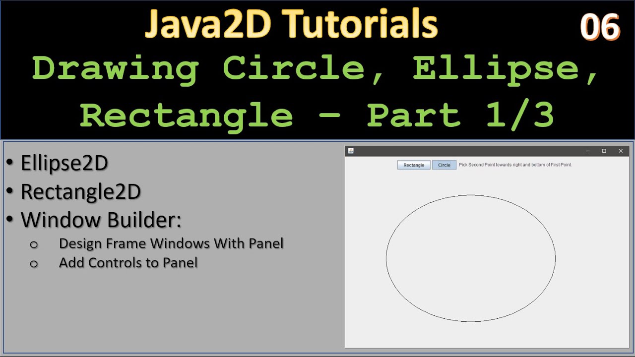 Rectangle2D & Ellipse2D | Part 1 - Basics and Form Design | Java2D Tutorial #06