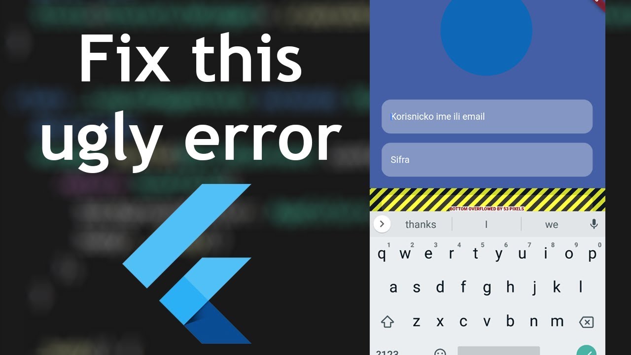 How to fix bottom overflowed when keyboard shows error in Flutter - Programming Addict
