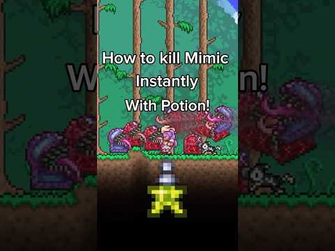 The easiest way to kill mimic in terraria