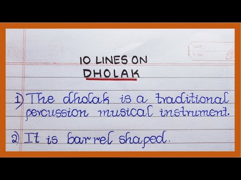 10 Lines on Dholak in English | Few Lines on Dholak | About Dholak in English