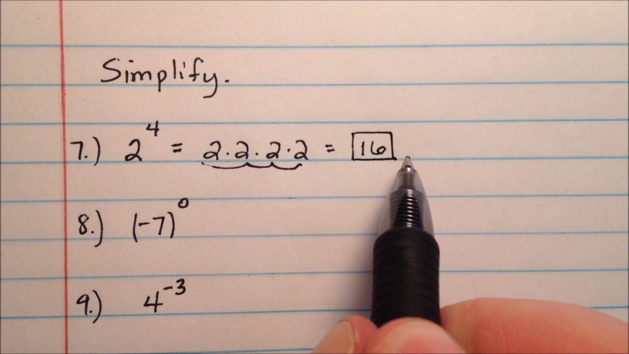 Examples with Integer Exponents
