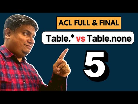ServiceNow ACL Table.* vs Table.none | ACL Full & Final Series Part 5