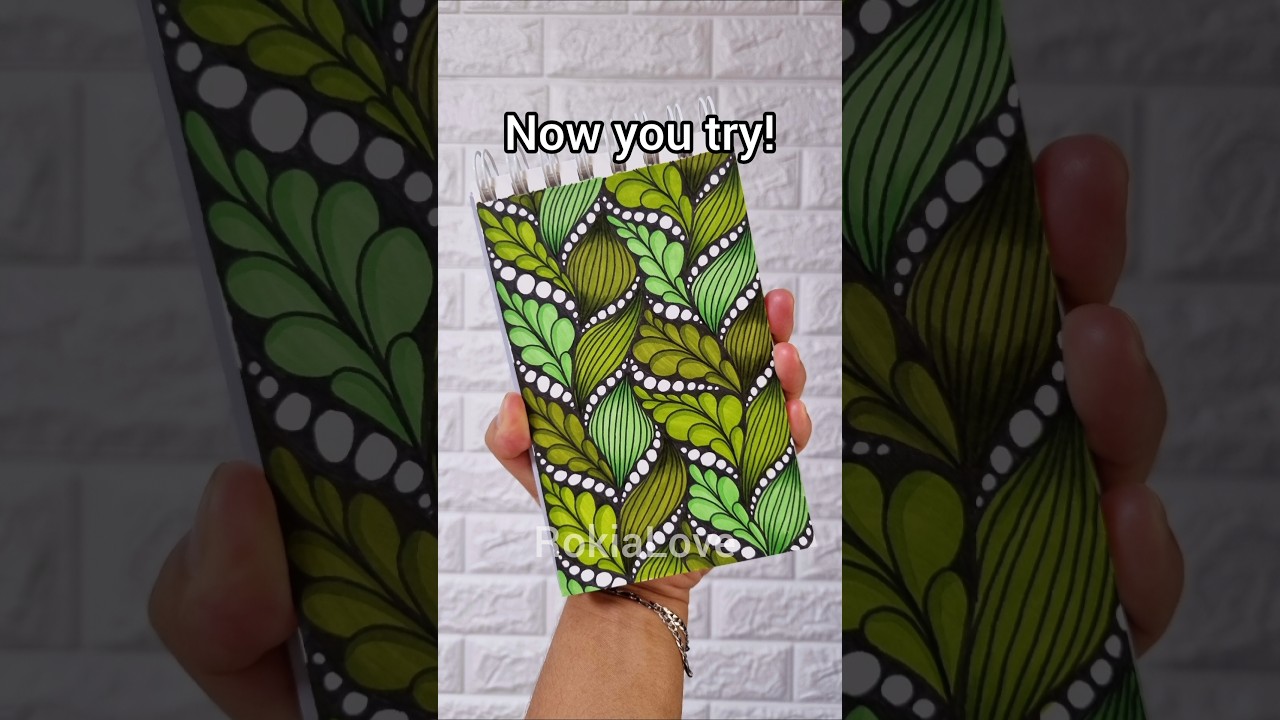 Simple Zendoodle Idea for Beginners  #zendoodle #doodleart #zenpatterns #doodles #artformentalhealth